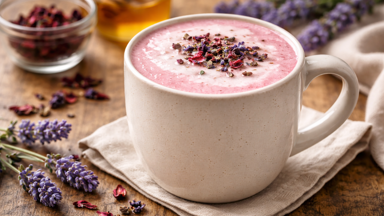 Hibiscus Fog: A floral, creamy twist on a London fog made with Hibiscu